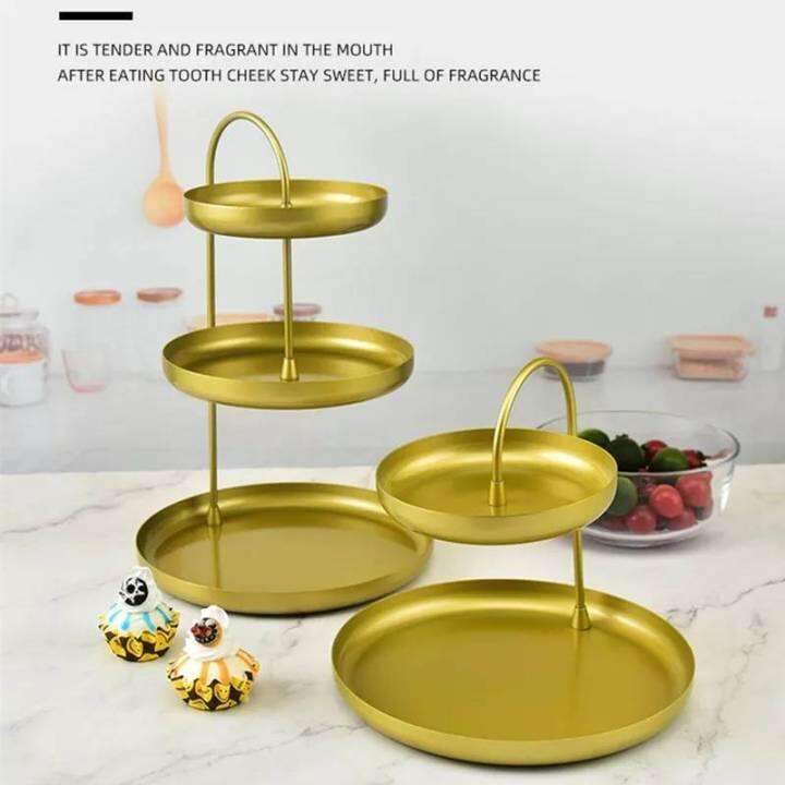 ชั้นวางเค้ก วางผลไม้ จานขนม 2/3 ชั้น Afternoon Tea Shelf สแตนเลส430 ...