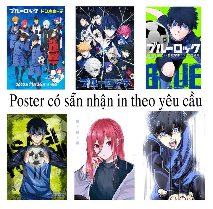 poster tranh treo blue lock Isagi Yoichi Bachira Meguru Chigiri Hyoma ...