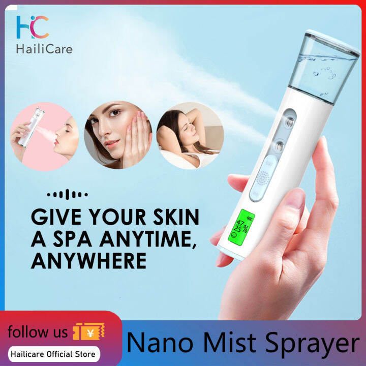 Hailicare เครื่องวิเคราะห์ผิวหัวสเปรย์คู่,เครื่องฉีดสเปรย์นาโนให้ความชุ่มชื้นมือถือเครื่องทดสอบ ...