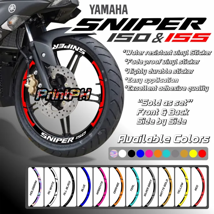 立即发货 Yamaha Sniper 150155 Mag Decals Sticker Front Back Side by Side ...