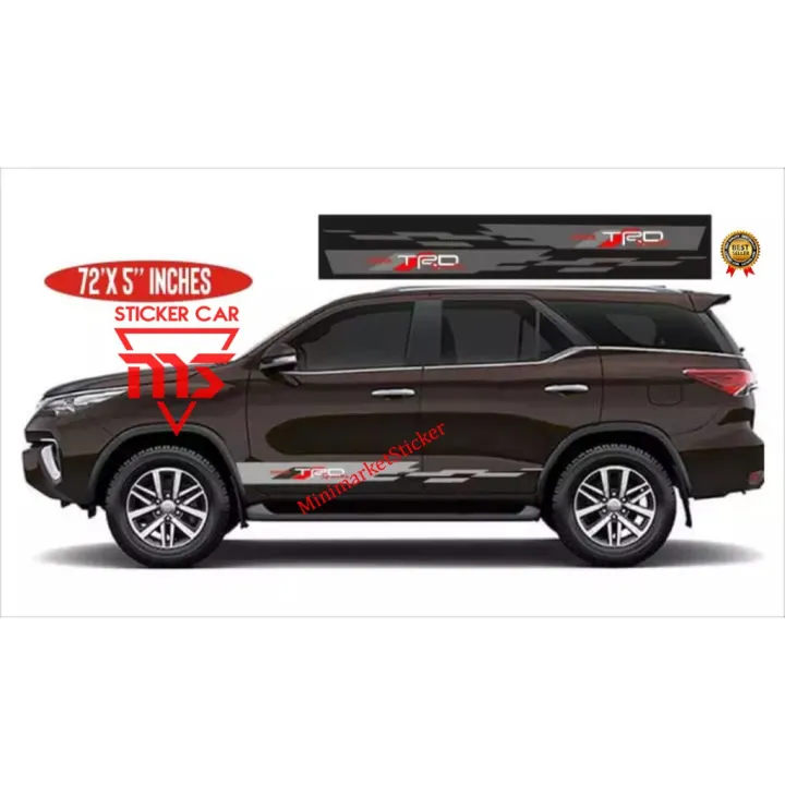 STIKER MOBIL FORTUNER STICKER MOBIL TOYOTA FORTUNER SIDE BODY | Lazada ...