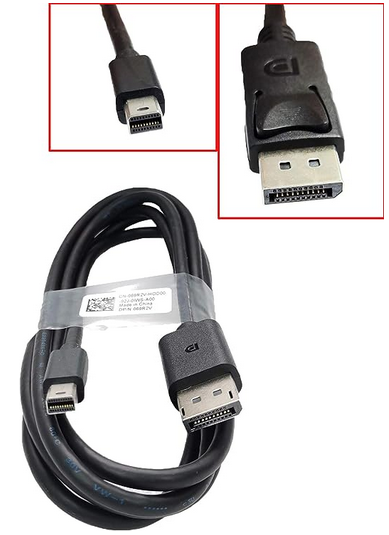 Dell Mini DP to DP DisplayPort Cable 4K (3840x2160@60Hz) 2K@144Hz Black ...