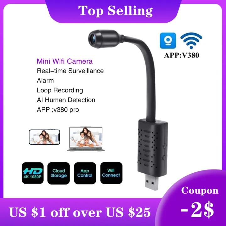 U21 Mini Camera V380pro Camera HD 1080P Voice Connection Mobile CCTV ...