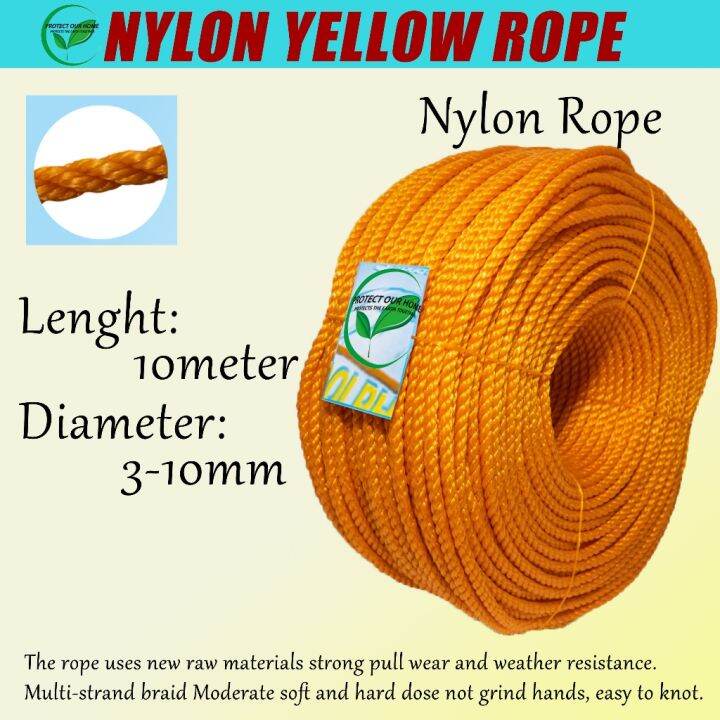 (PE) NYLON ROPE (10meters) diameter 3-10mm Nylon cord， | Lazada PH