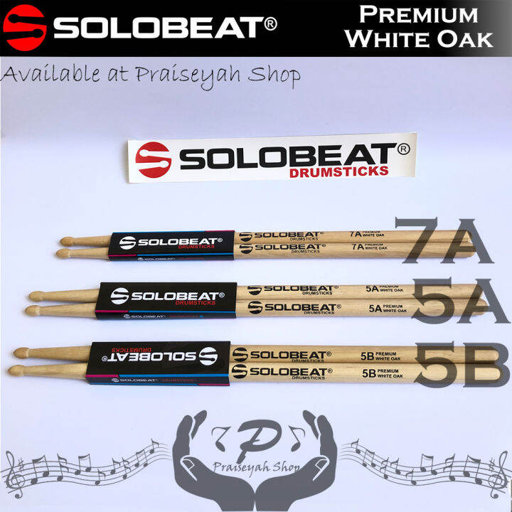Solo Beat Stick Drum 5A 7A 5B Premium White Oak Stik | Lazada Indonesia