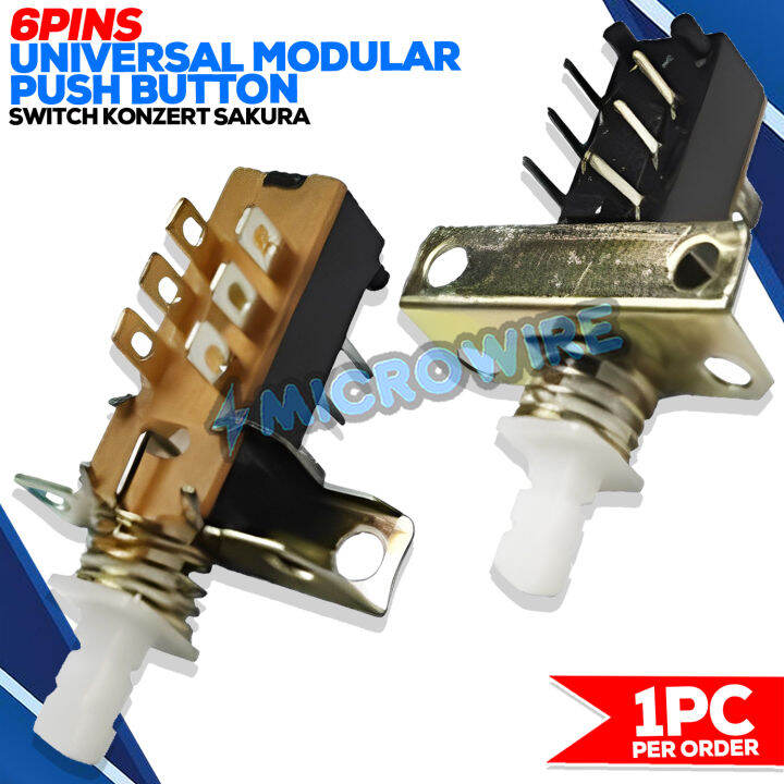 6 PIN UNIVERSAL MODULAR PUSH BUTTON SWITCH KONZERT SAKURA | Lazada PH