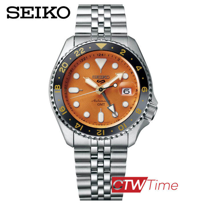 SEIKO 5 SPORTS GMT AUTOMATIC นาฬิกาข้อมือผู้ชาย สายสแตนเลส รุ่น ...