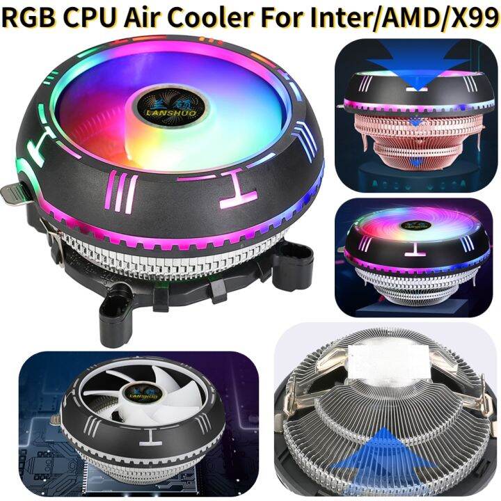 LANSHUO RGB CPU Air Cooler With Silent Fan Radiator Low Profile CPU ...