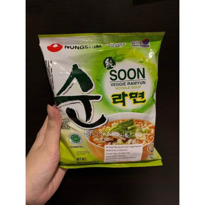 Nongshim Soon Veggie Ramyun - Vegetable Ramyoen Korea - Mie Instan Rasa ...
