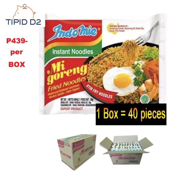 Indomie Mi Goreng 40 PACKETS Original Dry Noodles 85g/pack | Lazada PH