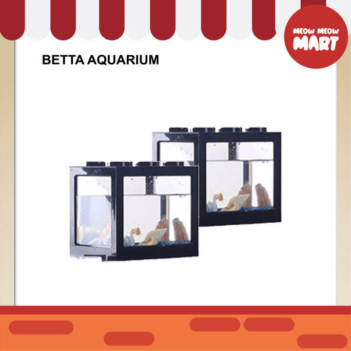 【Ready Stock】Betta Fish Tank Aquarium Mini Lego Block Tank Betta Guppy ...