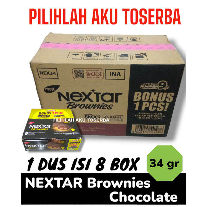 Biskuit Nabati NEXTAR BROWNIES Chocolate - ( HARGA 1 DUS ISI 8 BOX ...