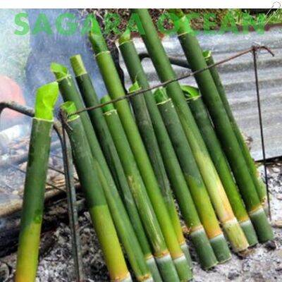 bambu lemang buluh bakar nasi bambu bahan nasi lemang potongan bambu ...