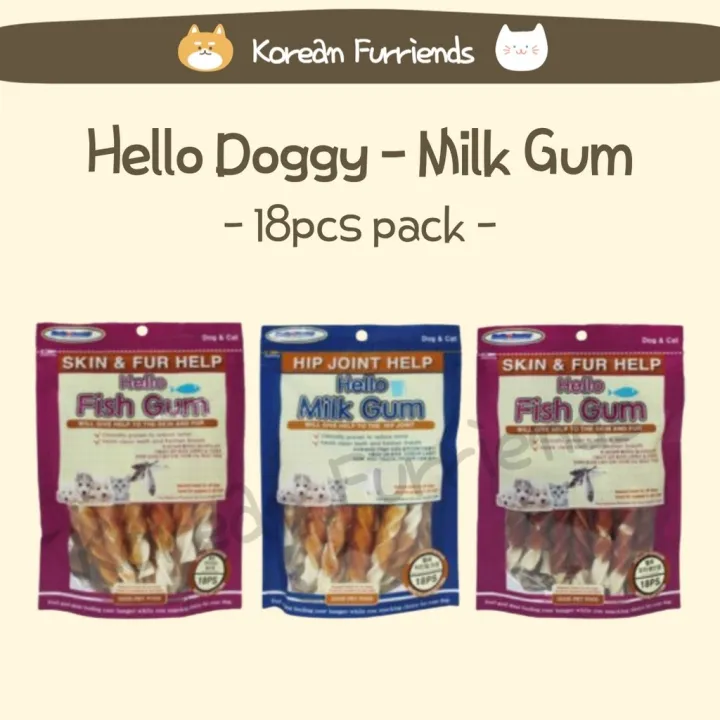 Korean Dog Milk Gum Hello Doggy Dental Stick Denta stick Dental Chew ...