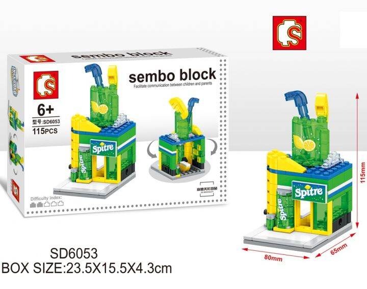 Sembo Block ตัวต่อเลโก้ ร้านเครื่องดื่ม สไปรท์ | Lazada.co.th