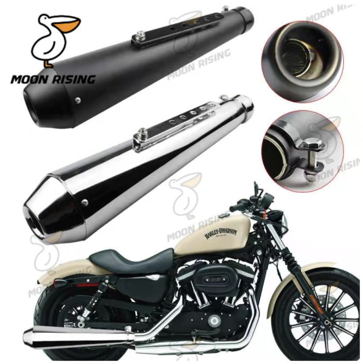 CLASSIC MUFFLER EXHAUST PIPE RETRO PIPE BULLET PIPE 38MM/ 40MM/ 43MM ...