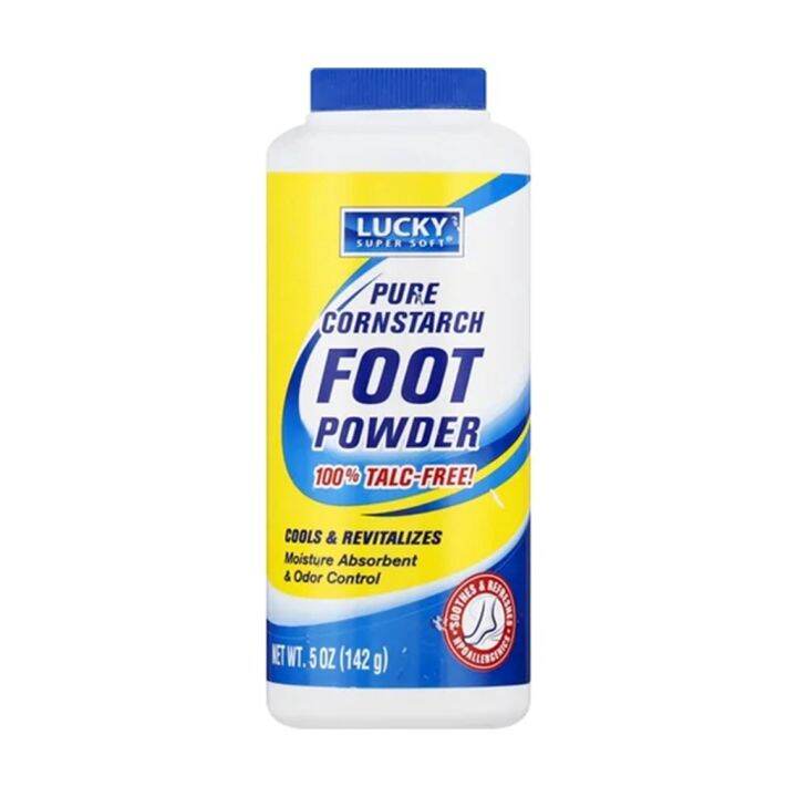 Lucky Super Soft Foot Powder Pure Cornstarch 142g | Lazada PH
