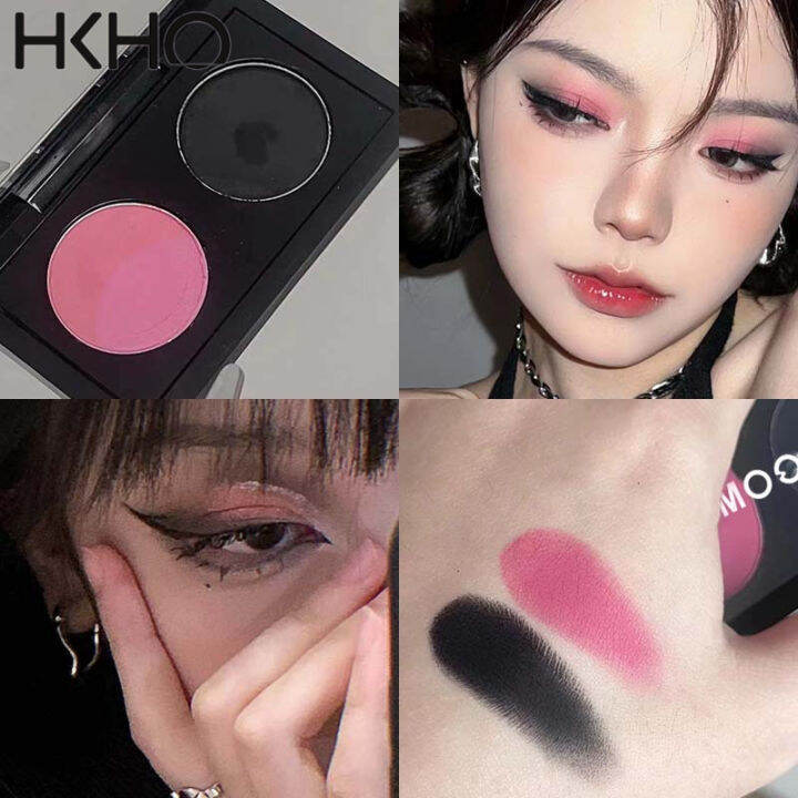 HKHO อายแชโดว์อายแชโดว์2สีสีด้านสีชมพูเงาอายแชโดว์ | Lazada.co.th