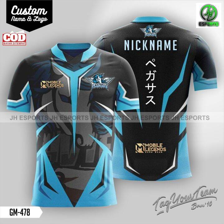 Jersey Game Jersey Gaming Esport Baju Gaming Baju Game Printing Gratis ...