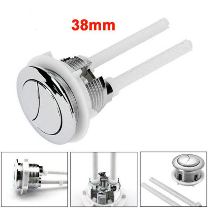 38mm Toilet Dual Flush Round Head Push Button Electroplating Water Tank ...