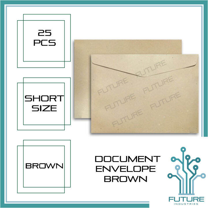 Envelope Brown Short Office School Envelope Supplies File Envelope ...