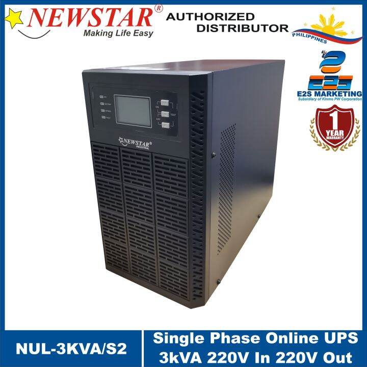 Newstar UPS NUL-3KVA/S2 Online Uninterrupted Power Supply 3KVA 220V ...