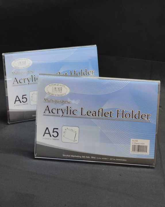 Acrylic Display / Leaflet Holder L A5 (L-Shape -Horizontal) / Brochure ...