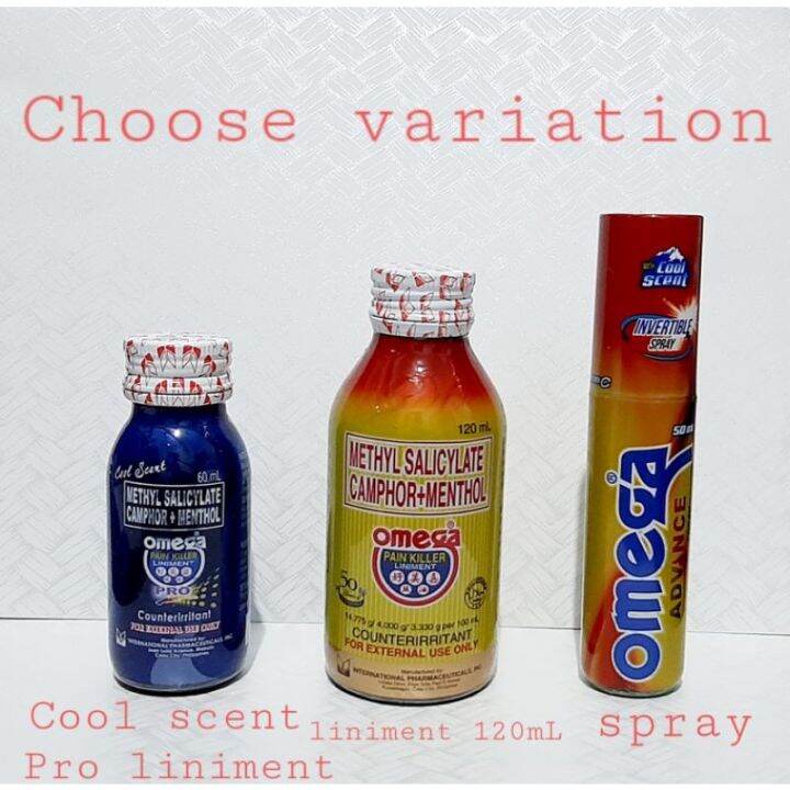 Omega pain killer liniment 120mL, pro liniment 60mL, spray choose ...