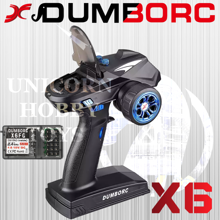 DumboRC X6 2.4G 6CH Transmitter with X6FG Gyro Receiver RC Boat Car ...