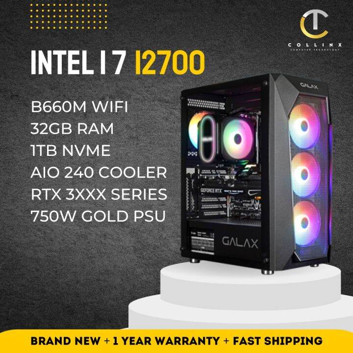 Intel I7 12th gen / 32gb ram / RTX3XXX / 1tb nmve / glass case/ 750w ...