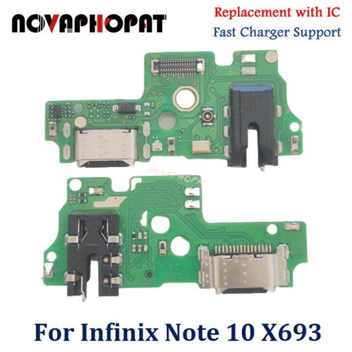 สำหรับ Infinix Note 10 X693แท่นชาร์จยูเอสบีหูฟังช่องเสียบปลั๊กแจ็คเสียง ...