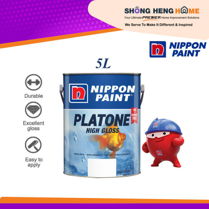 5L Nippon Wood & Metal Paint [Platone High Gloss] (COLOR OPTION) | Lazada