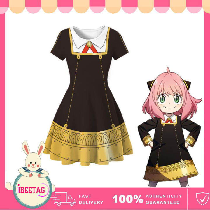 Spy X Family Cosplay Costume Anya Forger Dress Princess Costume Fancy ...