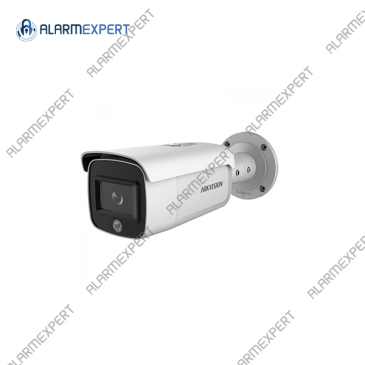 HIKVISION 2 MP AcuSense Strobe Light and Audible Warning Varifocal Bullet Network Camera DS ...