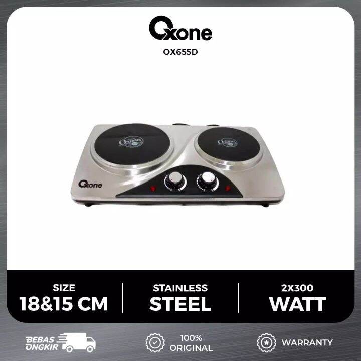 OXONE kompor listrik 2 tungku Double Ceramic Stove Series OX-655D ...
