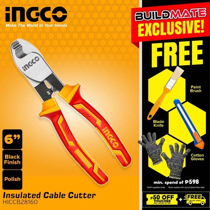INGCO Insulated Cable Cutter 6 HICCB28160 •BUILDMATE• IHT | Lazada PH