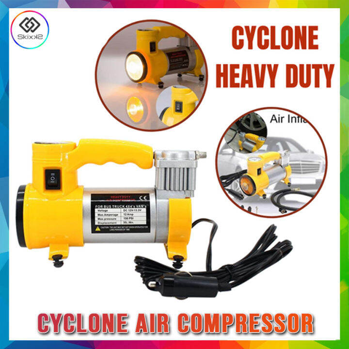 Heavy Duty Air Compressor w/ Bright Flash Light AC-PRO CYCLONE 150PSI ...