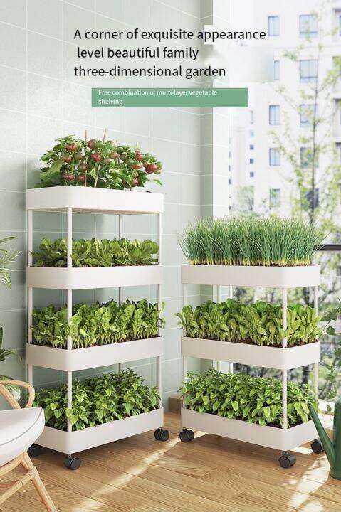 Floral Haven 4-Tier Flower Storage Rack for Organized Plant Display ...