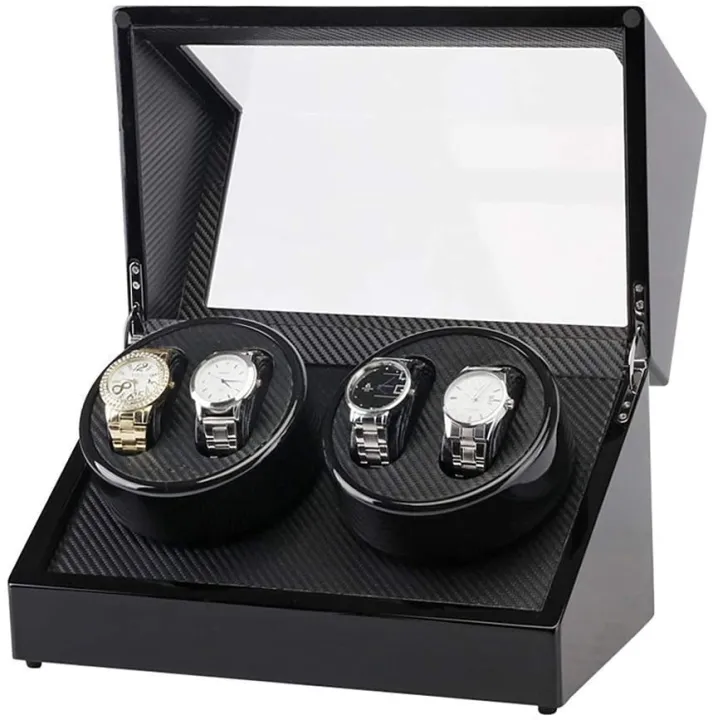 Automatic Winder Quiet Motor Shaker Watch Box 4 Watches Watch Rotating ...