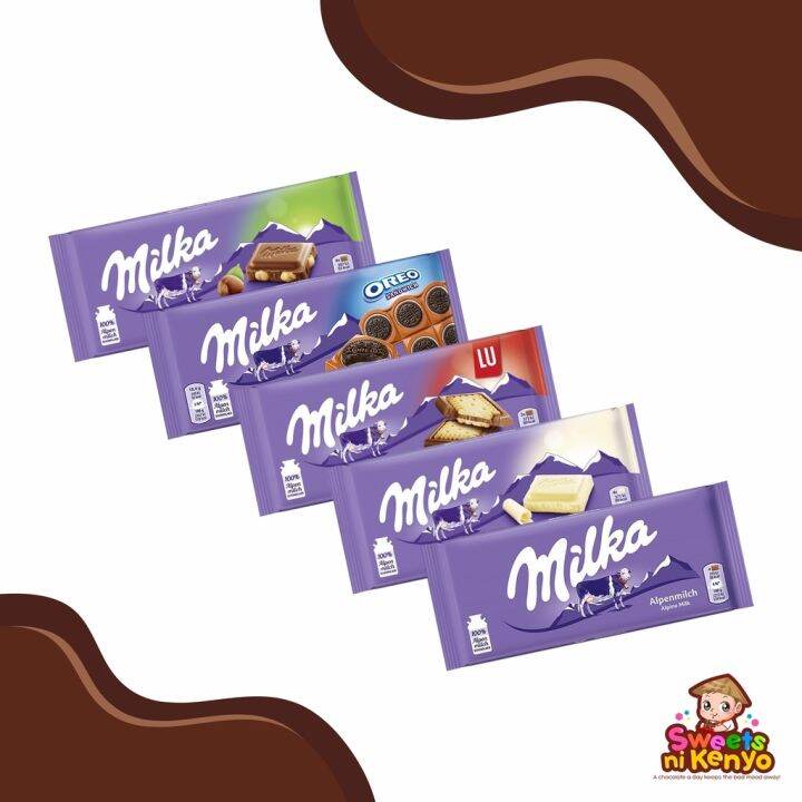 Milka Milk Chocolate Bars 100g MANY FLAVORS AVAILABLE! Oreo Noisette ...