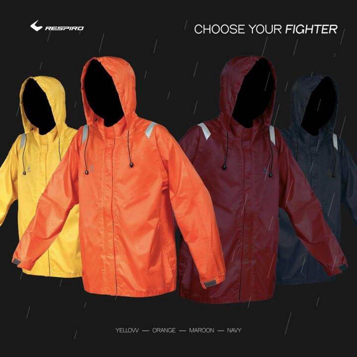 RESPIRO JAS HUJAN THE CHALLENGER R2.0 ~ (ORANGE, YELLOW) | Lazada Indonesia