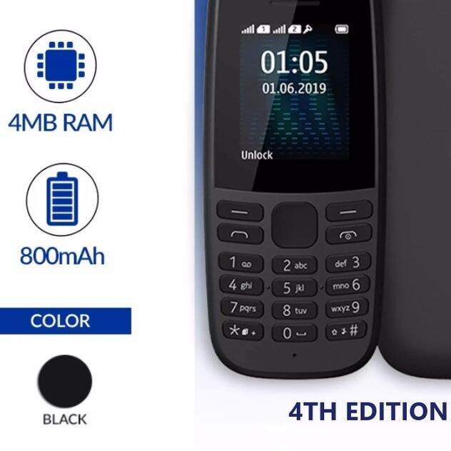 Original Brandnew 4th Edition 2019 Version Dual Sim Backup Phone Keypad ...