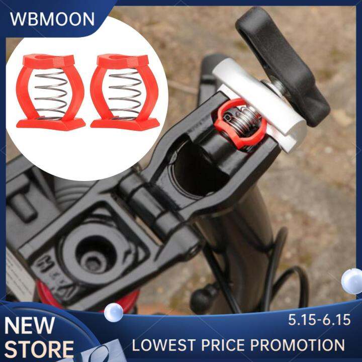 WBMOON 2x Folding Bike Hinge Clamp Spring Folding Bike Stem Fixing ...