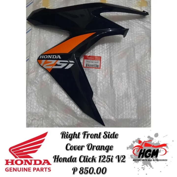 RIGHT SIDE FRONT COVER (ORANGE) 2020 MODEL HONDA CLICK 125i V2 (64500 ...