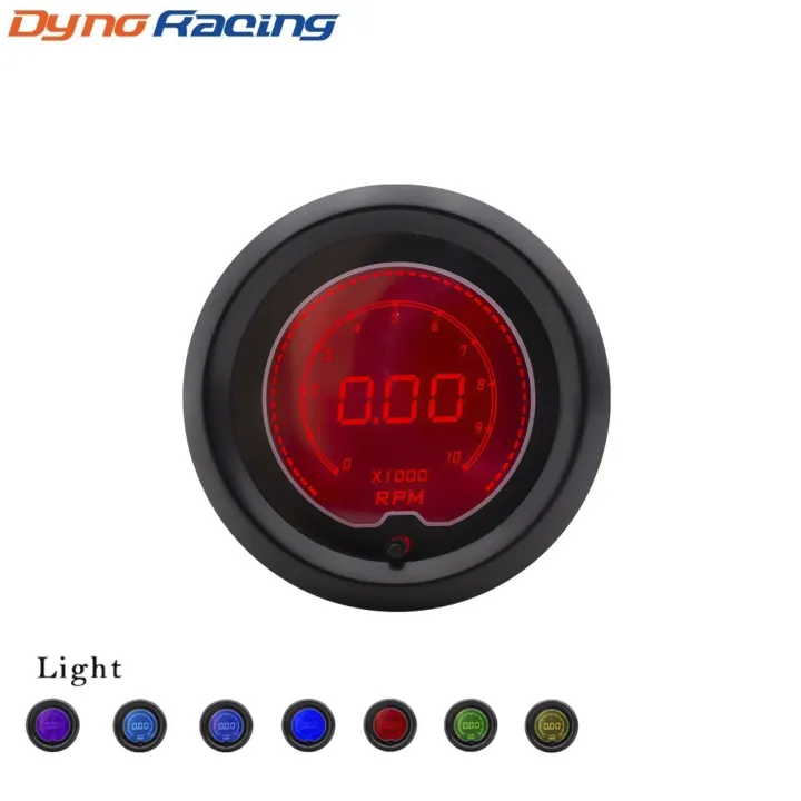 2'' 52MM EVO Digital Car Tachometer 7 Colors LCD 0-10000 RPM Gauge ...