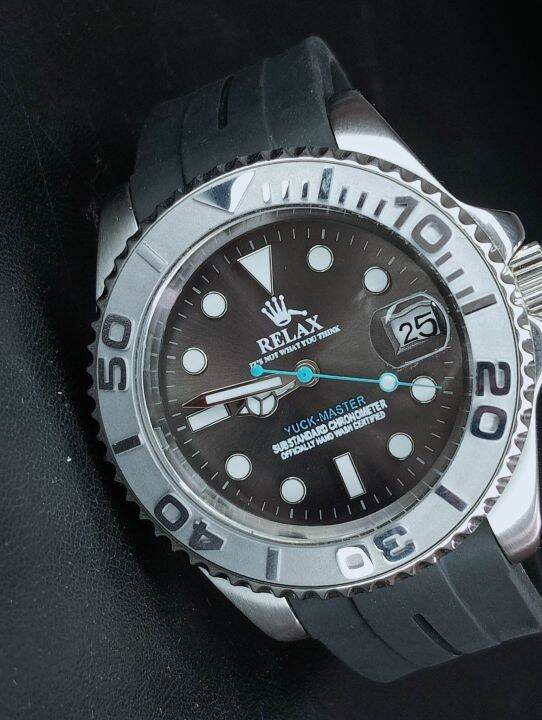 NH35 AUTOMATIC MOVEMENT- RELAX SILVER YUCKMASTER WATCH CUSTOM BUILD ...