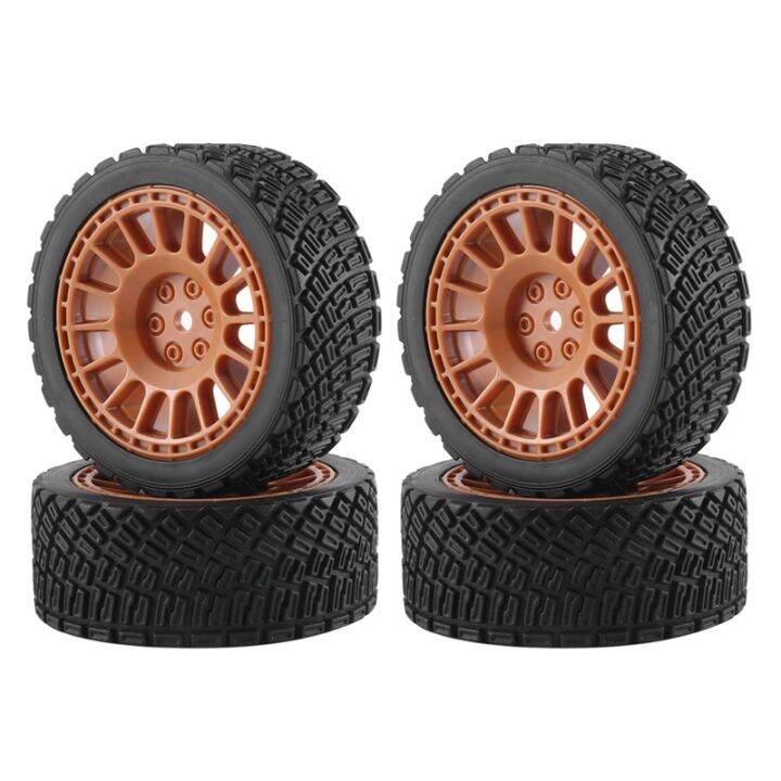 66mm 1/10 RC Car Tires on Road Touring Drift Car Tyre Wheels for Tamiya ...