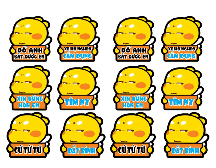 [GIÁ RẺ VÔ ĐỊCH] Bộ sticker Khủng Long Vàng Hài Hước - Tem Dán Xe Máy ...