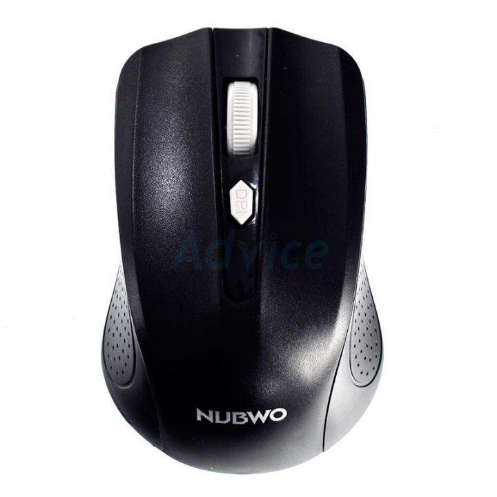 NUBWO เมาส์ Wireless Optical Mouse (NMB-017) Black (คลิ๊กเงียบ) | Lazada.co.th