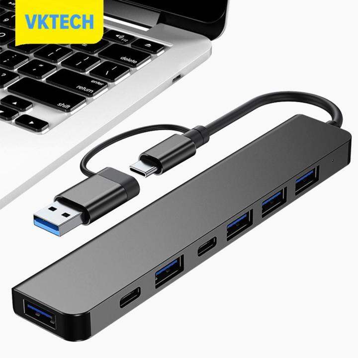 [Vktech] 7 In 1 Multiport Type C Adapter Plug and Play Type C To Card ...